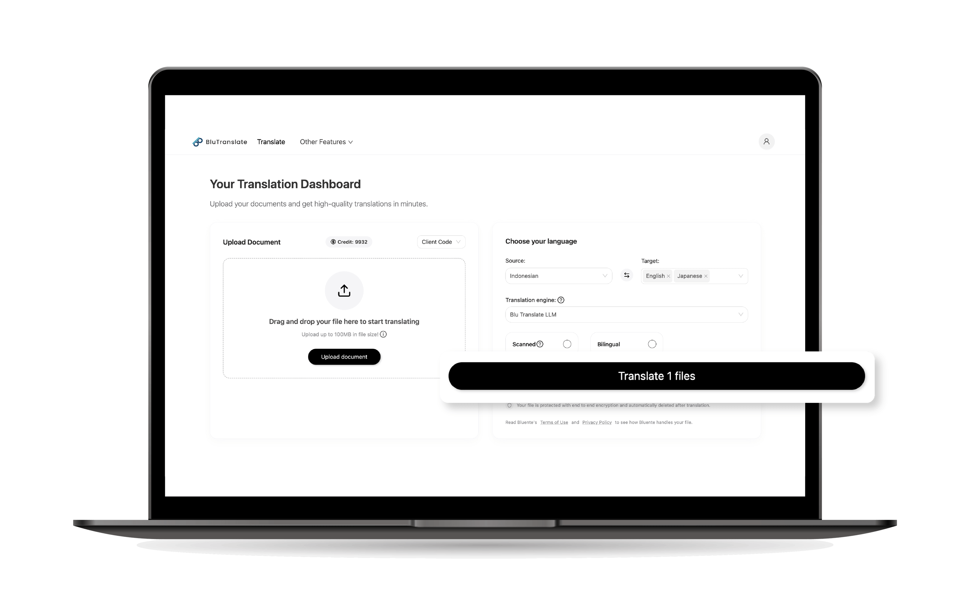 Bluente File Translator